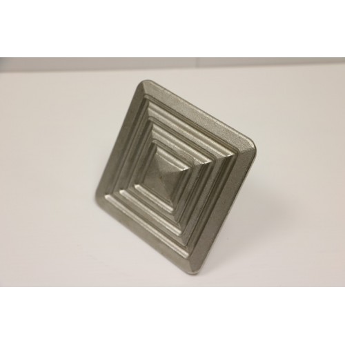 Road Stud - Square 100mm Ribbed stainless steel