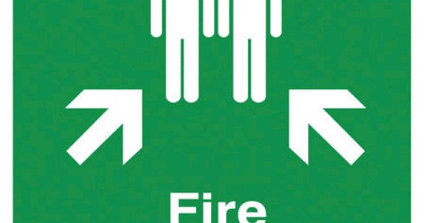 Sign - Fire Assembly Point. Can be wall or post mounted.