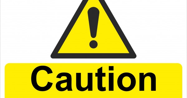 Hazard Sign - Caution Bucket Change Area - 5 Pack