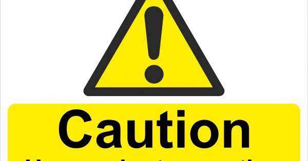 Hazard Sign - Caution Heavy Plant Operating